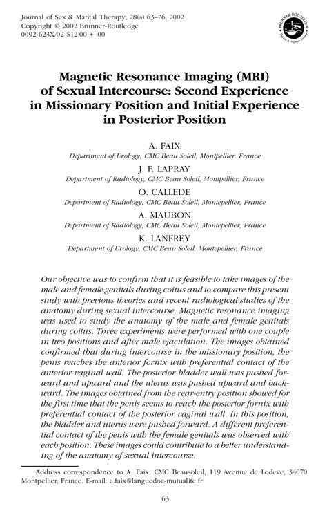 Sexual Intercourse Procedure