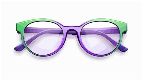 Funny And Cute Green Purple Eyeglasses For Travelers Premium Ai