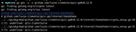 Undefined Qtls Ciphersuite Issue Quic Go Quic Go Github