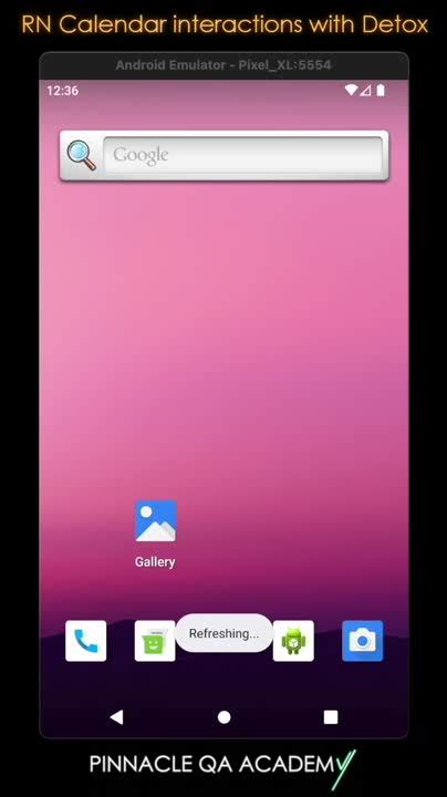 Pinnacle Qa Academy On Linkedin Calendar Interactions With Detox Android Example