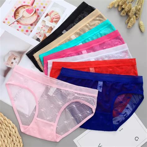 Women Sexy Lace Panties Sheer G String Lingerie Knickers Ladies