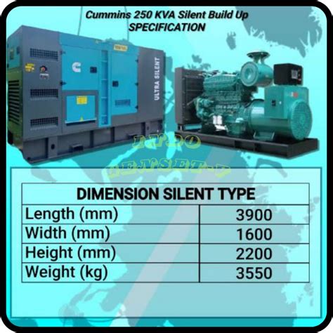 Jual Genset Silent 250kva Cummins Shopee Indonesia