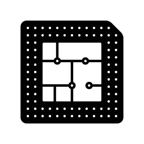 Chipset Or Processor Icon As Main Control Unit In Computer Technology 16857476 Vector Art At