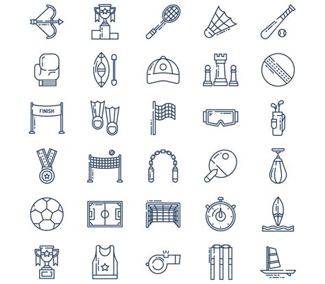 Premium Vector Sports And Games Icon Set
