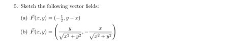 Solved Sketch The Following Vector Fieldsa