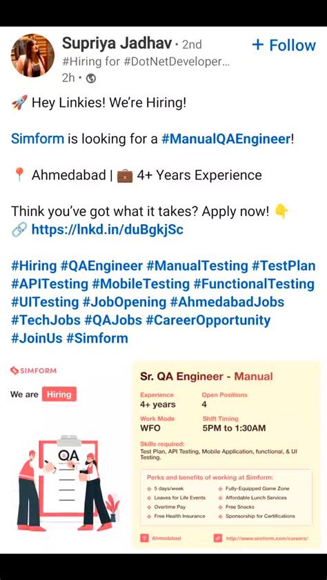 Qa Community Qa Jobs Software Testing Jobs Apply ️‍🔥💯 Instagram Linkdin Jobs Freshers