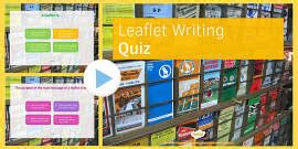 Blank Leaflet KS Template Leaflet Writing Activity