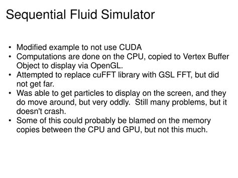 Ppt Fluid Simulation Using Cuda Powerpoint Presentation Free Download Id5424318