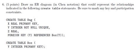 Draw An Er Diagram In Chen Notation That Could