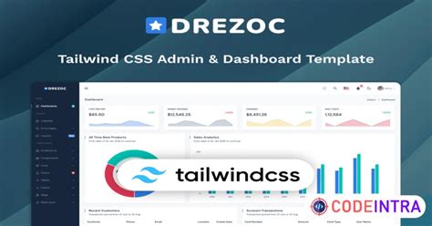 Tailwind CSS Admin Dashboard Template Drezoc Codeintra
