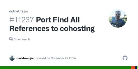 Port Find All References To Cohosting · Issue 11237 · Dotnetrazor · Github