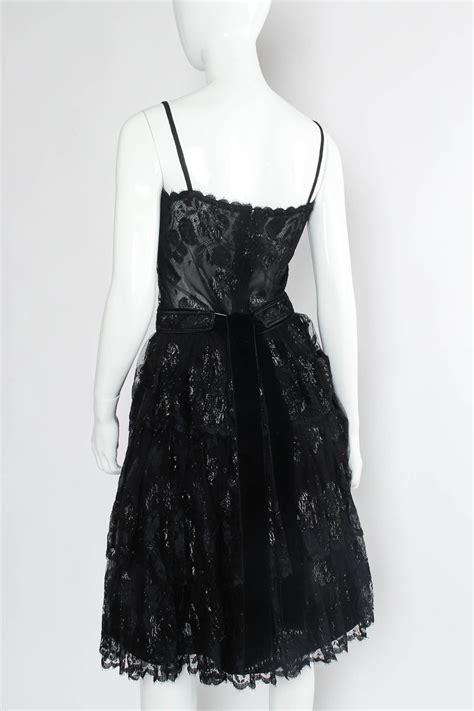 Vintage Jean Louis Scherrer Metallic Floral Lace Top And Skirt Set Recess