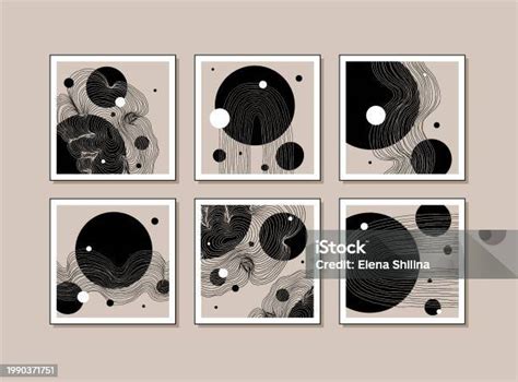 최소한의 기하학적 포스터 세트입니다 다양한 선과 기하학적 모양을 가진 미드 센추리 현대 미술 개체 그룹에 대한 스톡 벡터 아트 및 기타 이미지 Istock