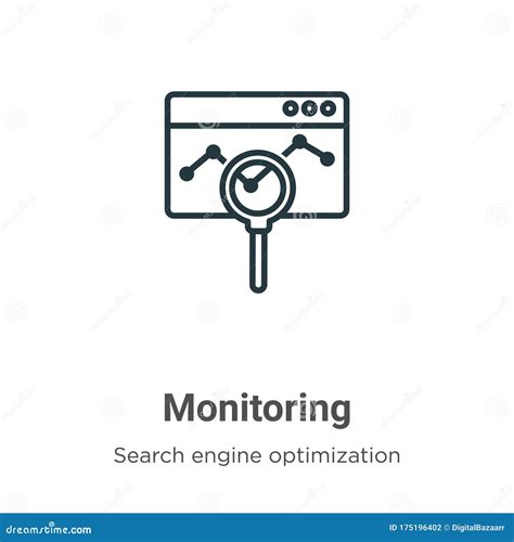Monitoring Outline Vector Icon Thin Line Black Monitoring Icon Flat Vector Simple Element