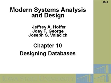 10 1 Modern Systems Analysis And Design Jeffrey