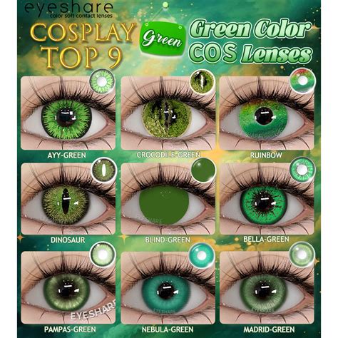 Eyeshare 1 Pair Green Color Cosplay Lens Hot Sale Contact Lenses For