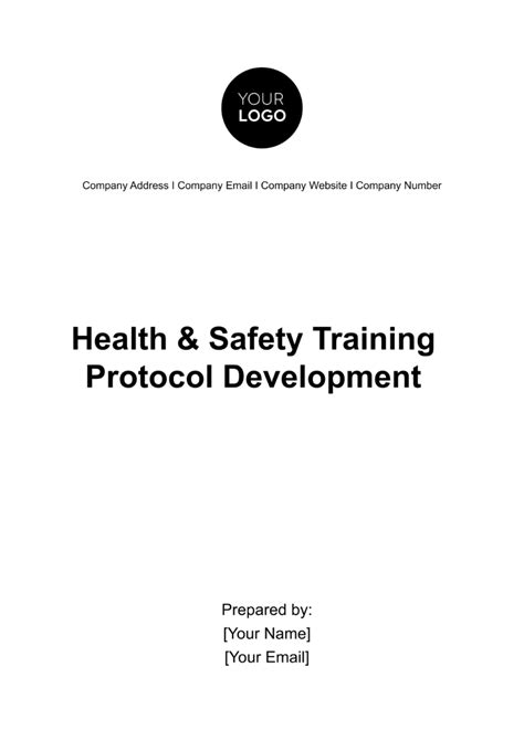 Health Safety Training Protocol Development Template Edit Online Download Example