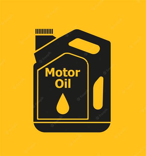 모터 엔진 오일 벡터 일러스트 레이 션 평면 스타일의 플라스틱 용기 프리미엄 벡터