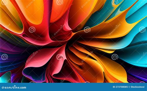 colorful 3d rendering effect wallpaper stock illustration