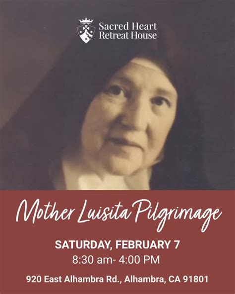 Learn About Venerable Mother Luisita Our Foundress By Joining Us On A