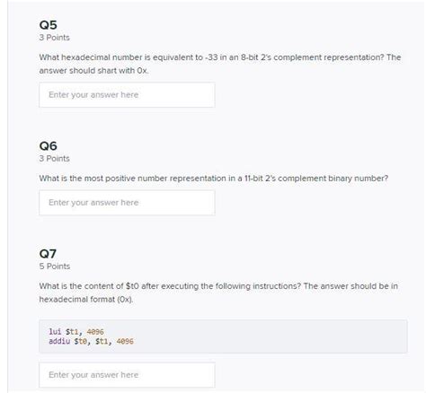 solved q5 3 points what hexadecimal number is equivalent to