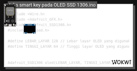Teks Smart Key Pada Oled Ssd O Wokwi Esp32 Stm32 Arduino