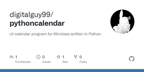 Github Digitalguy99pythoncalendar Cli Calendar Program For Windows