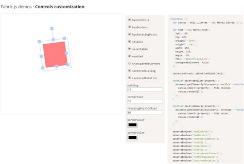 Fabricjs Demos · Controls Customization Bug · Issue 1792 · Fabricjs