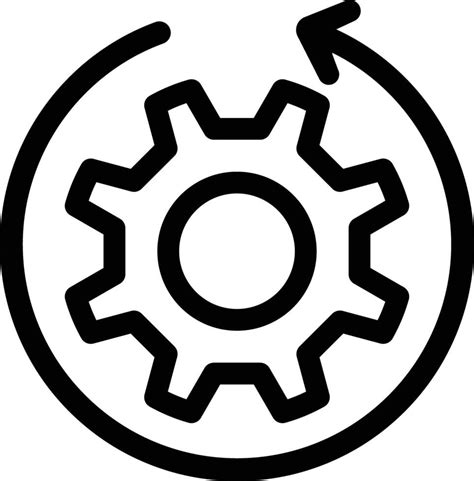Agile Process Gear Arrow Circle Cycle Agile Development Concept A Black And White Image Of
