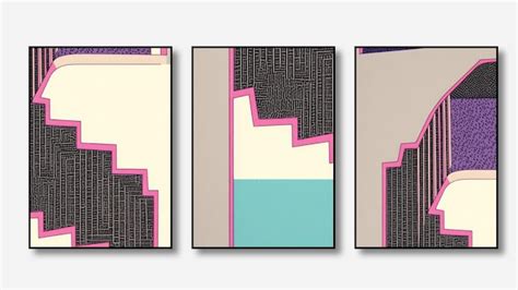 Four Paintings Of Different Colors One Of Which Is Pink Purple And