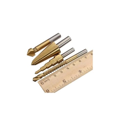 Set 3 X Burghiu Conic Metal In Trepte Spiral