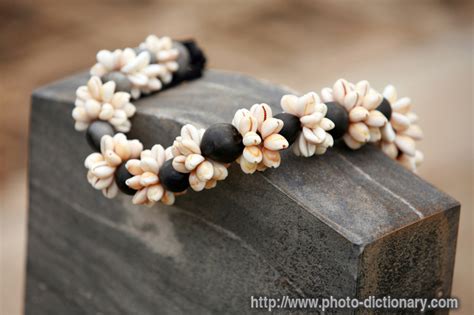 Kukui Nut Shell Lei Photo Picture Definition At Photo Dictionary