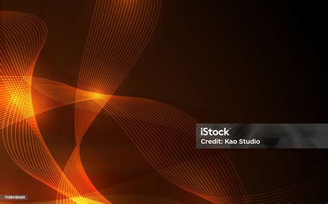 추상 미래 선 곡선 요소 불꽃 및 골드 색상 배경입니다 벡터 일러스트 레이 션 기술 개념입니다 0명에 대한 스톡 벡터 아트 및 기타 이미지 Istock