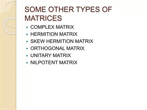 matrices and its type pptx physics science