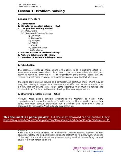 Problem Solving And Quality Control Qc Tools Cqp Module 3 Pdf
