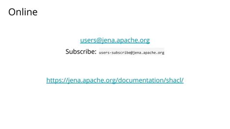 Shacl In Apache Jena Apachecon2020 Ppt