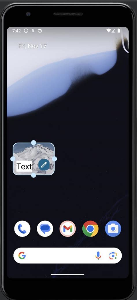 Android Widget Center A Square Image With Variable Size And Place Text