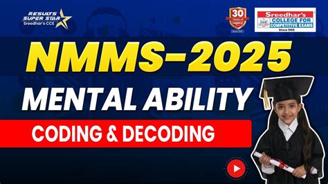 Nmms 2025 Mental Ability Coding And Decoding Youtube