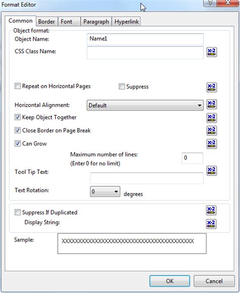 Crystal Reports Basic Formatting