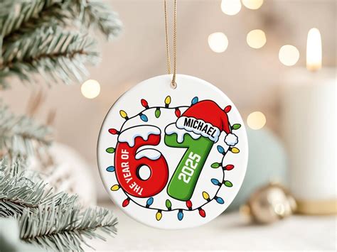 Custom 67 Ornament Six Seven T Gen Z Gen Alpha And Teen Slang 2025