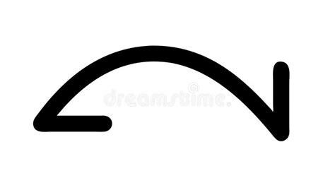 Curved Arrow Left Undo Reset Symbol Vector Design Generative Ai Stock Vector Illustration Of
