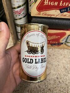Brewery Memorabilia Collectibles California Gold Label Flat Top Beer