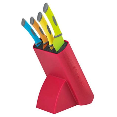Buy Scanpan Spectrum 5pc Knife Block Set Coloured Stainless Steel