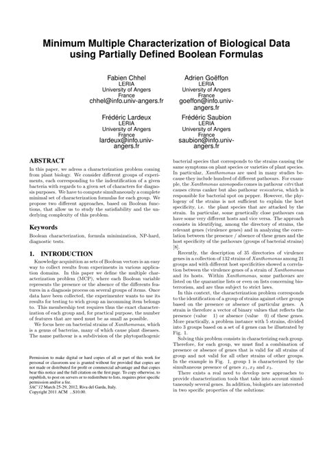 Pdf Minimum Multiple Characterization Of Biological Data Using