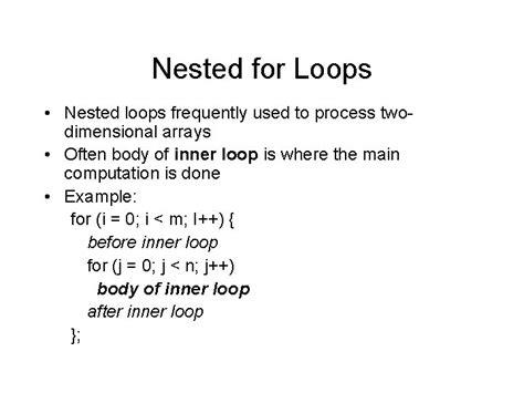 Nested Loop Review And Twodimensional Arrays Learning Objectives