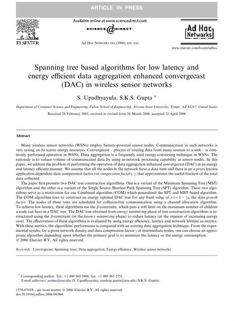 Pdf Spanning Tree Based Algorithms For Low Latency And Energy