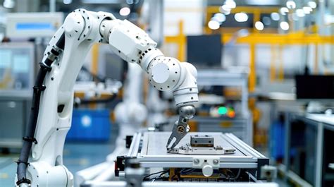 Premium Photo Robotic Arms For Automated Industrial Assembly In