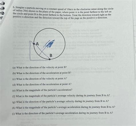 Solved Imagine A Particle Moving At A Constant Speed Of Chegg