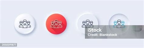 그룹 선 아이콘입니다 사용자 또는 팀워크 표시 선 아이콘 벡터 3차원 형태에 대한 스톡 벡터 아트 및 기타 이미지 3차원