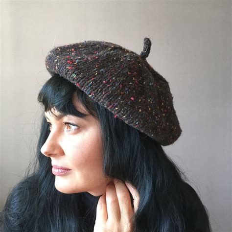 Beret Knit Pattern Knitted Beret Pattern Classic Beret Pattern Slouchy Hat Knitting
